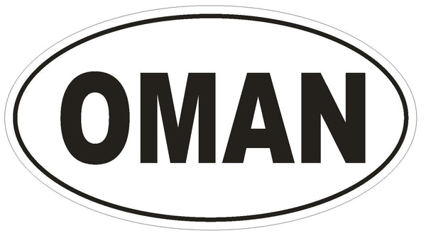 OMAN Oval Bumper Sticker or Helmet Sticker D2121 Country Euro oval ...