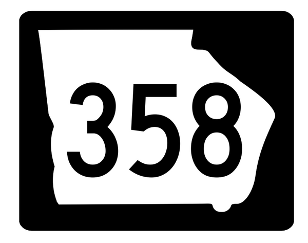 Georgia State Route 358 Sticker R4021 Highway Sign Road Sign Decal ...