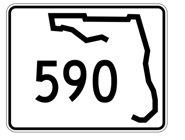 Florida State Road 590 Sticker Decal R1640 Highway Sign – Winter Park ...