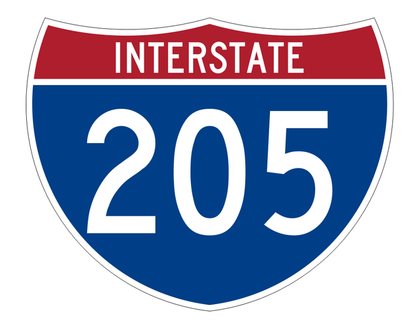 Interstate 205 Sticker Decal R976 Highway Sign – Winter Park Products