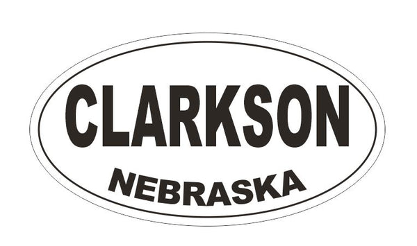Clarkson Nebraska Oval Bumper Sticker or Helmet Sticker D5193 Oval ...