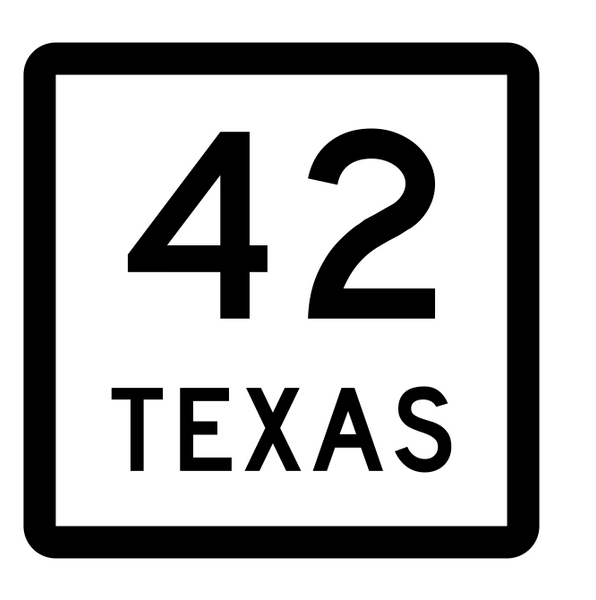 Texas State Highway 42 Sticker Decal R2296 Highway Sign – Winter Park ...