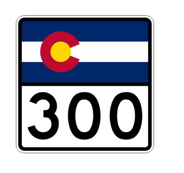 Colorado State Highway 300 Sticker Decal R2238 Highway Sign – Winter ...