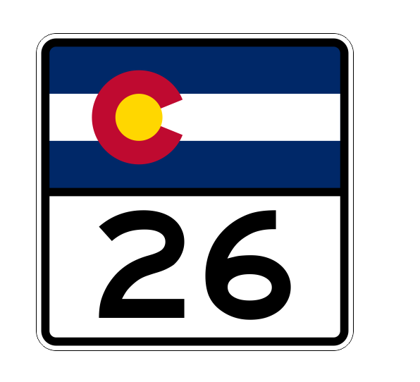 Colorado State Highway 26 Sticker Decal R1791 Highway Sign – Winter ...