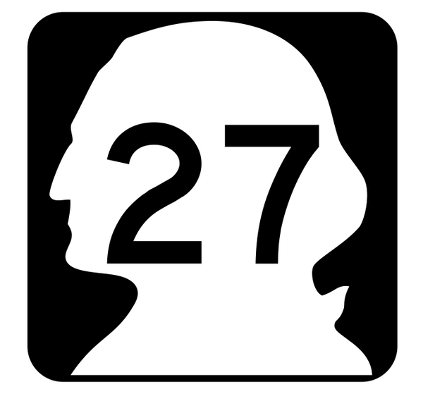 Washington State Route 27 Sticker R2797 Highway Sign Road Sign – Winter ...