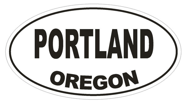 Portland Oregon Oval Bumper Sticker or Helmet Sticker D1642 Euro Oval ...