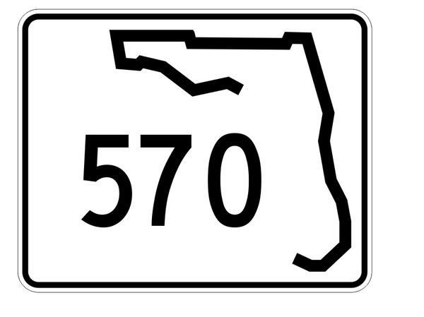 Florida State Road 570 Sticker Decal R1627 Highway Sign – Winter Park ...