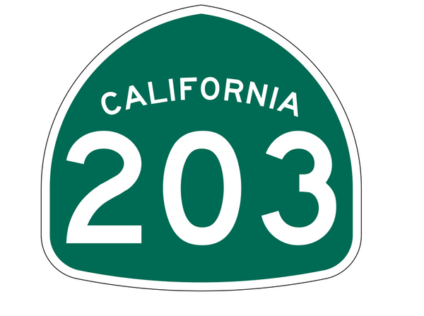 California State Route 203 Sticker Decal R1264 Highway Sign – Winter ...