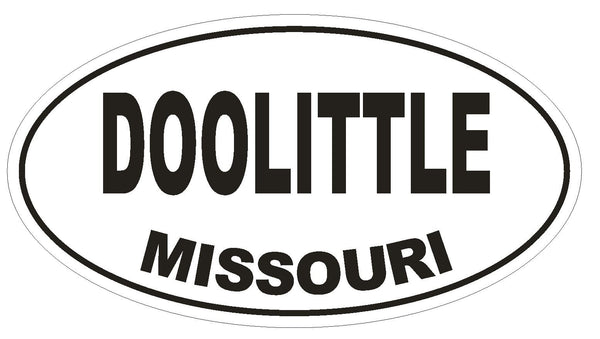 Doolittle Missouri Oval Bumper Sticker or Helmet Sticker D1412 Euro Ov ...