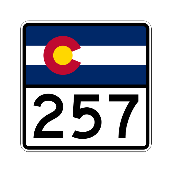 Colorado State Highway 257 Sticker Decal R2233 Highway Sign – Winter ...