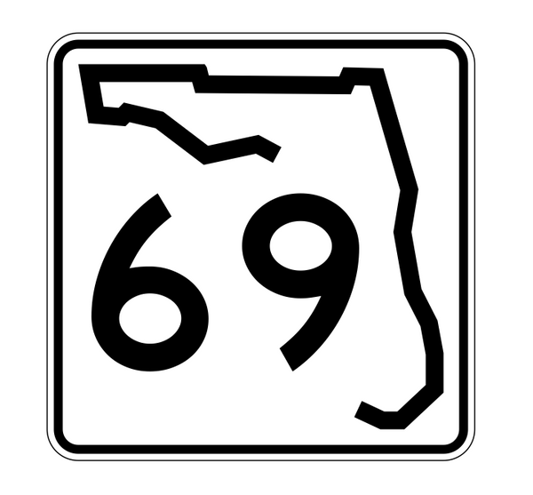 Florida State Road 69 Sticker Decal R1403 Highway Sign – Winter Park ...