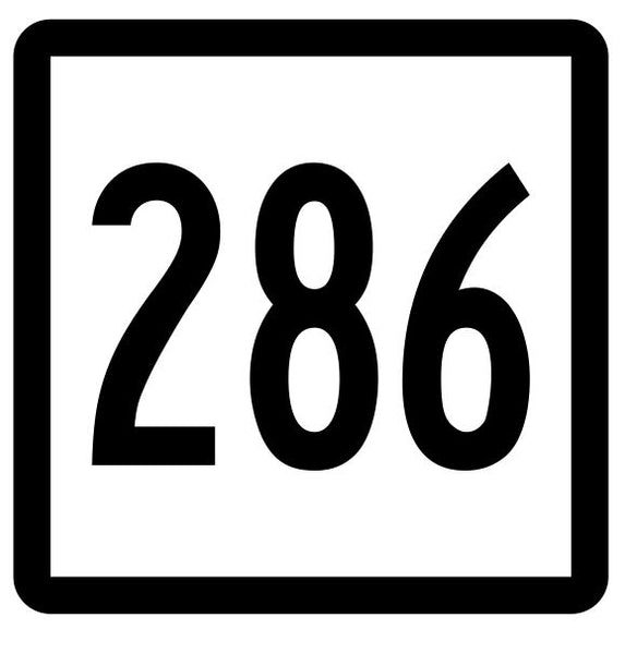 Connecticut State Route 286 Sticker Decal R5234 Highway Route Sign ...