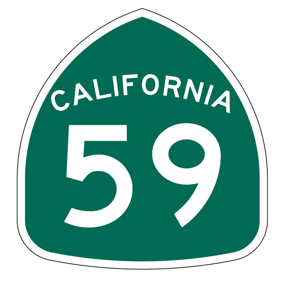California State Route 59 Sticker Decal R1153 Highway Sign – Winter ...