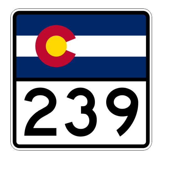 Colorado State Highway 239 Sticker Decal R2232 Highway Sign – Winter ...