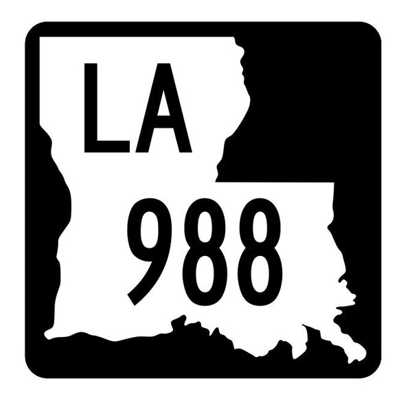 Louisiana State Highway 988 Sticker Decal R6251 Highway Route Sign ...