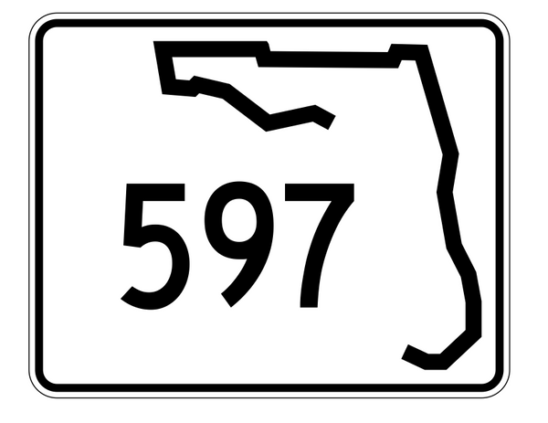 Florida State Road 597 Sticker Decal R1644 Highway Sign – Winter Park ...