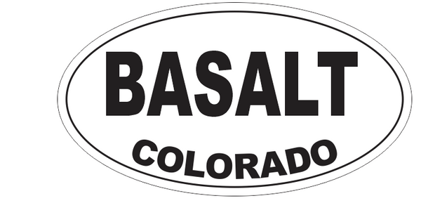 Basalt Colorado Oval Bumper Sticker D7153 Euro Oval – Winter Park Products