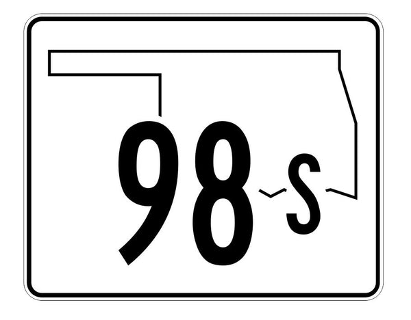Oklahoma State Highway 98S Sticker Decal R5676 Highway Route Sign ...
