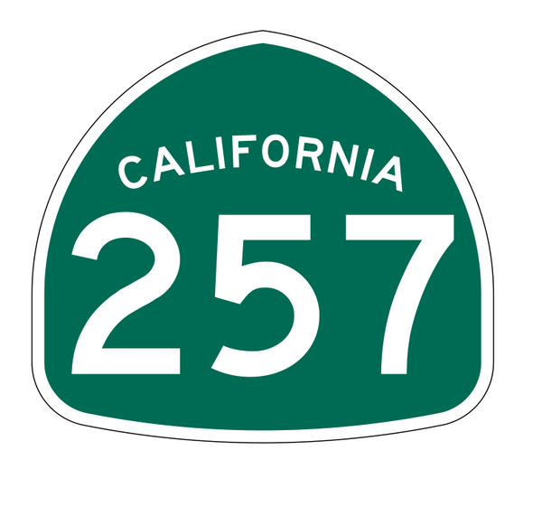 California State Route 257 Sticker Decal R1307 Highway Sign – Winter ...