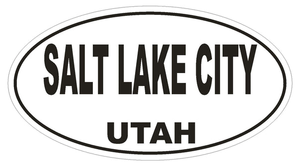 Salt Lake City Utah Oval Bumper Sticker or Helmet Sticker D1689 Euro O ...