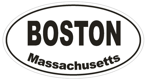 Boston Massachusetts Oval Bumper Sticker or Helmet Sticker D1376 Euro ...