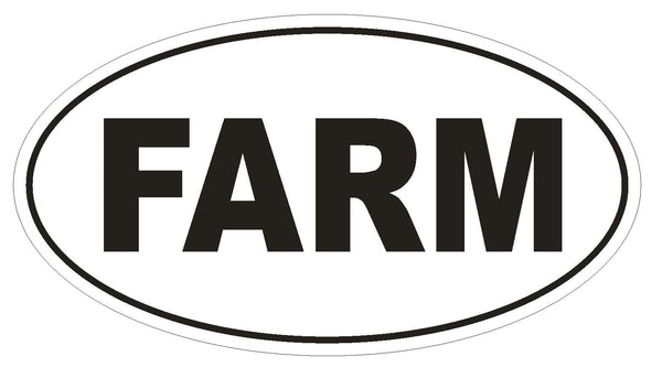 FARM Oval Bumper Sticker or Helmet Sticker D557 Laptop Cell Euro Oval ...
