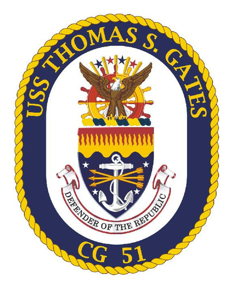 USS Thomas S Gates Sticker Military Armed Forces Decal M163 – Winter ...