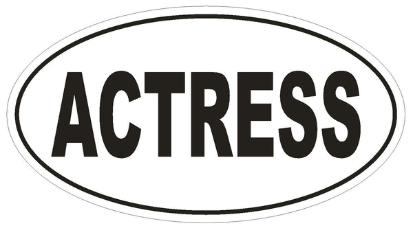 ACTRESS Oval Bumper Sticker or Helmet Sticker D1809 Euro Oval – Winter ...