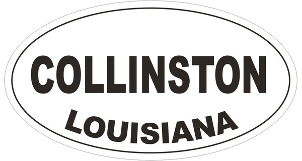 Collinston Louisiana Oval Bumper Sticker or Helmet Sticker D3895 ...