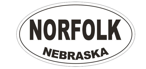 Norfolk Nebraska Bumper Sticker or Helmet Sticker D5346 Oval – Winter ...