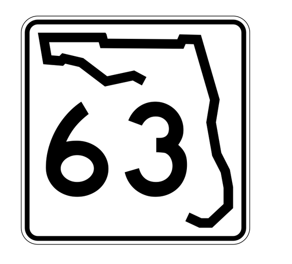 Florida State Road 63 Sticker Decal R1398 Highway Sign – Winter Park ...
