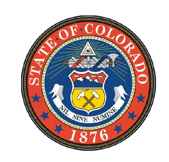 Colorado State Seal Vinyl Sticker R526 – Winter Park Products